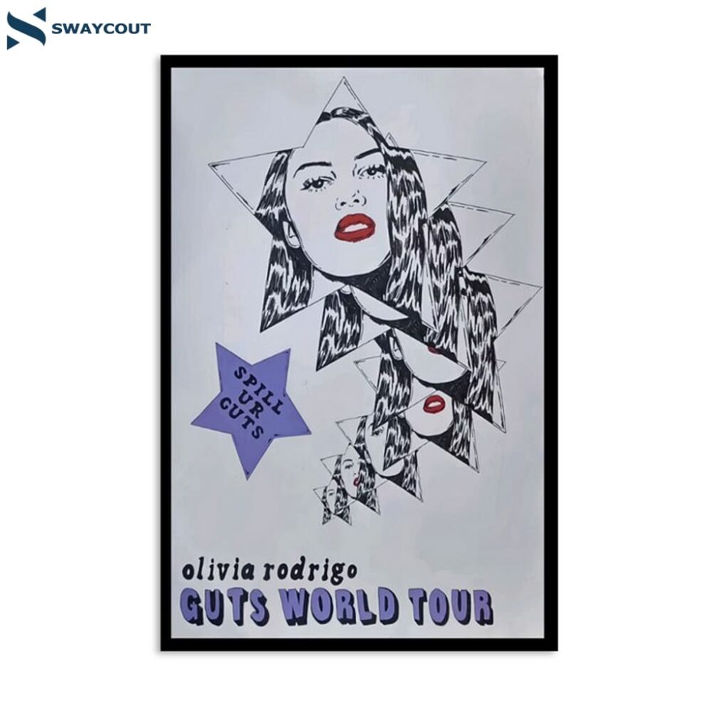 Spill Ur Guts Olivia Rodrigo Guts World Tour 2024 Poster