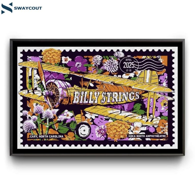 Billy Strings Koka Booth Amphitheatre Cary Nc Apt 17-19 2025 Poster